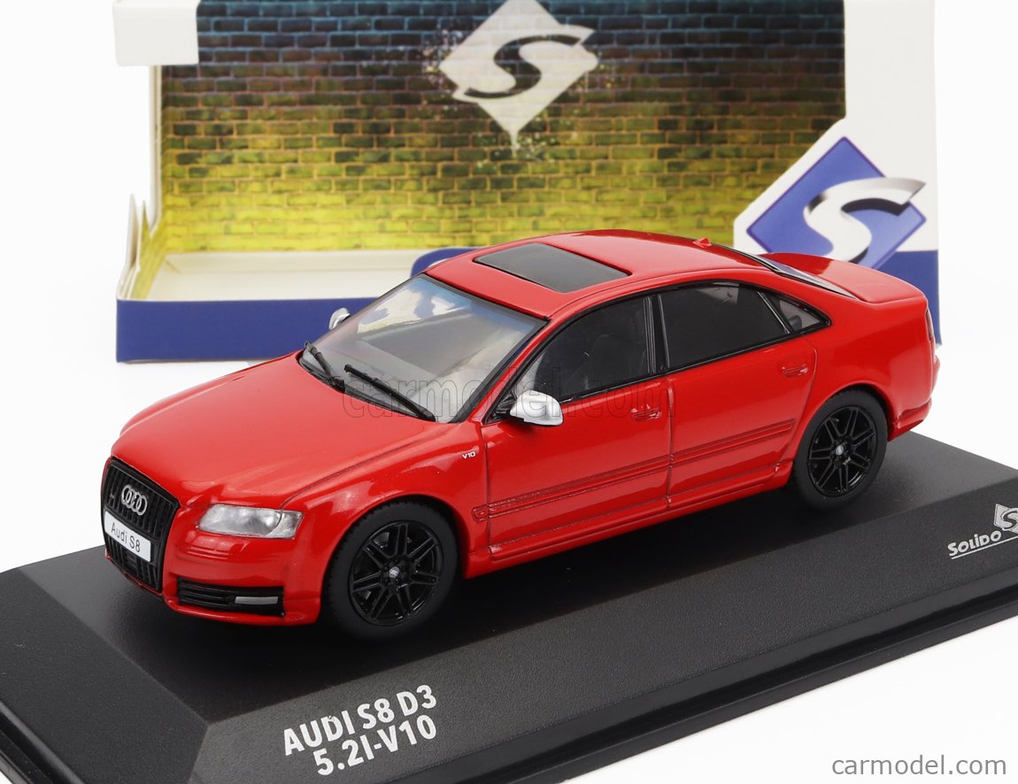 SOLIDO 4313304 Scale 1/43 | AUDI A8 S8 (D3) 5.2i V10 2010 RED