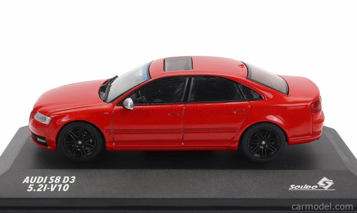 SOLIDO 4313304 Echelle 1/43 | AUDI A8 S8 (D3) 5.2i V10 2010 RED