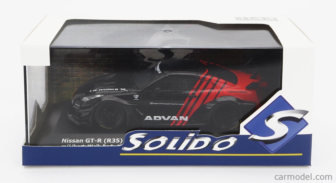 SOLIDO 4311204 Scale 1/43 | NISSAN GT-R (R35) LB WORKS COUPE ADVAN 2016 ...