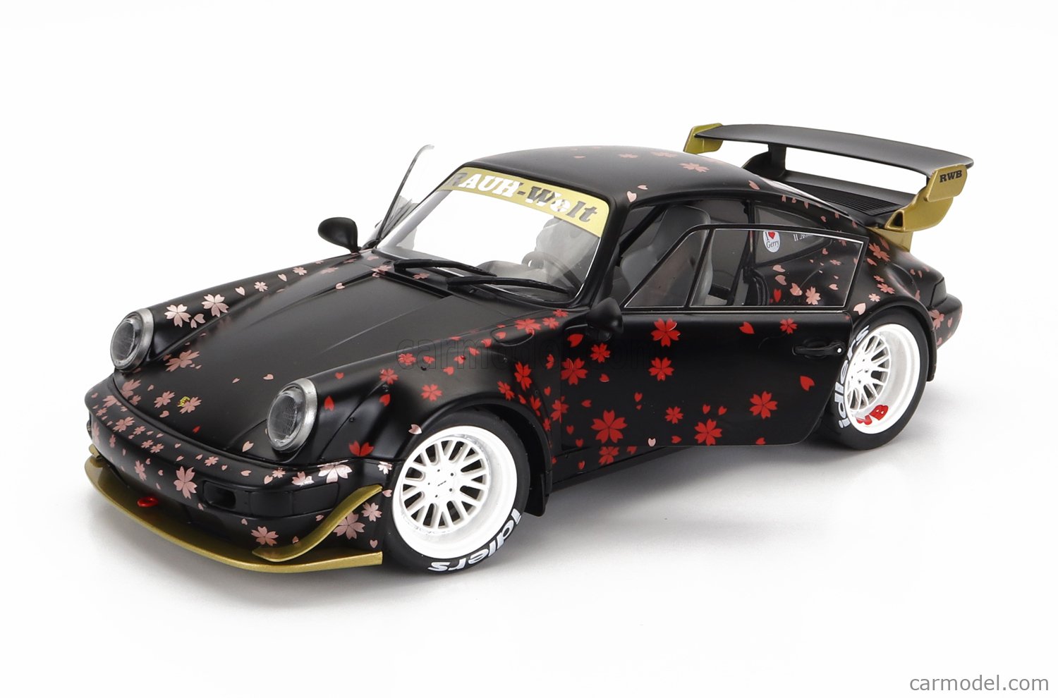 SOLIDO 1807507 Scale 1/18 | PORSCHE 911 964 RWB AOKI BODYKIT 2021 BLACK RED