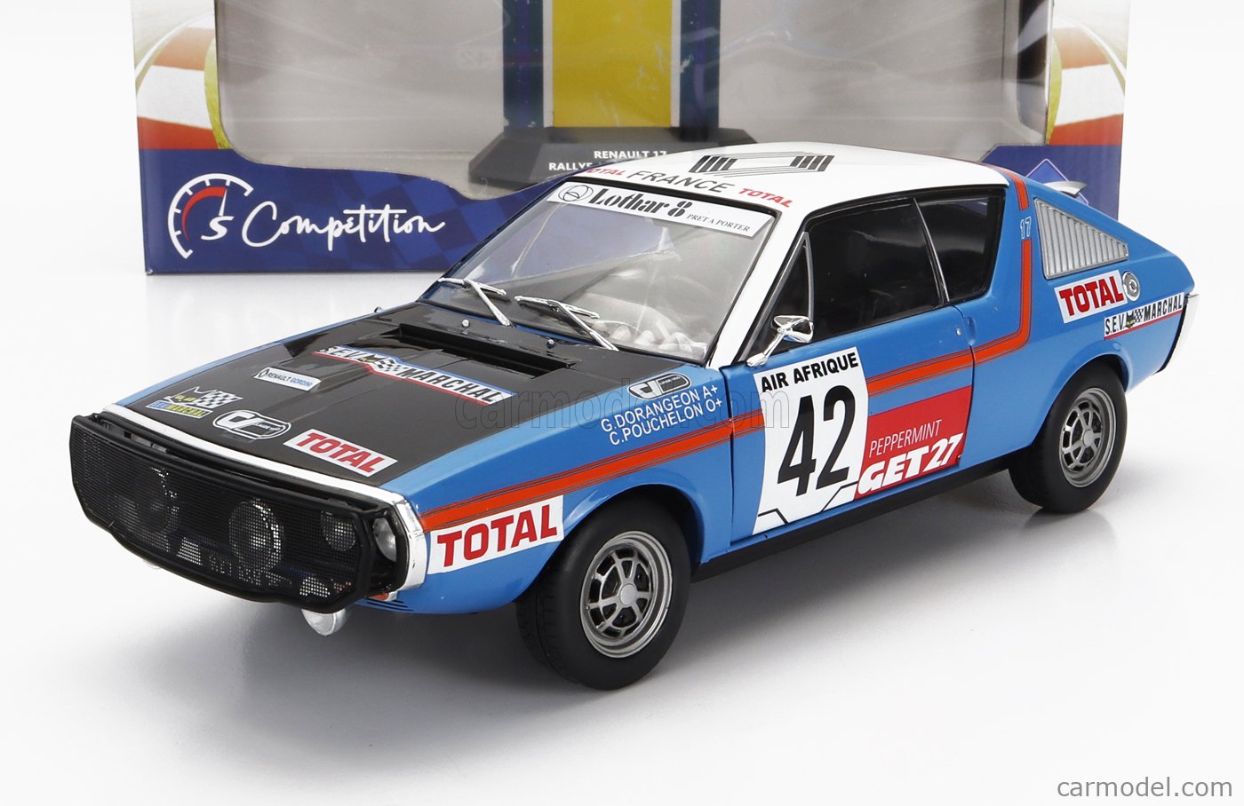 SOLIDO 1803706 Scale 1/18 | RENAULT R17 MK1 N 42 RALLY ABIDJAN NICE ...