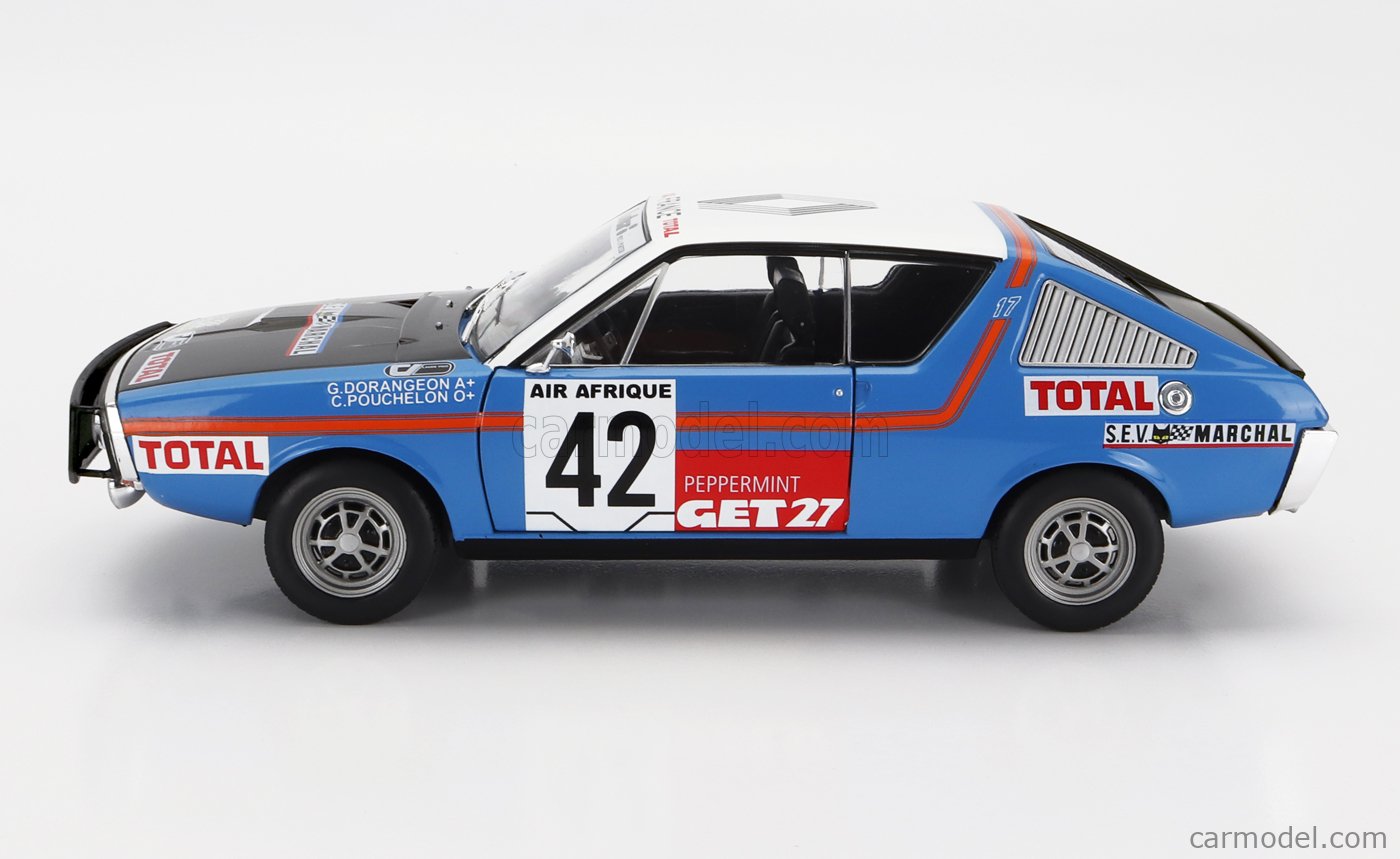SOLIDO 1803706 Scale 1/18 | RENAULT R17 MK1 N 42 RALLY ABIDJAN NICE ...