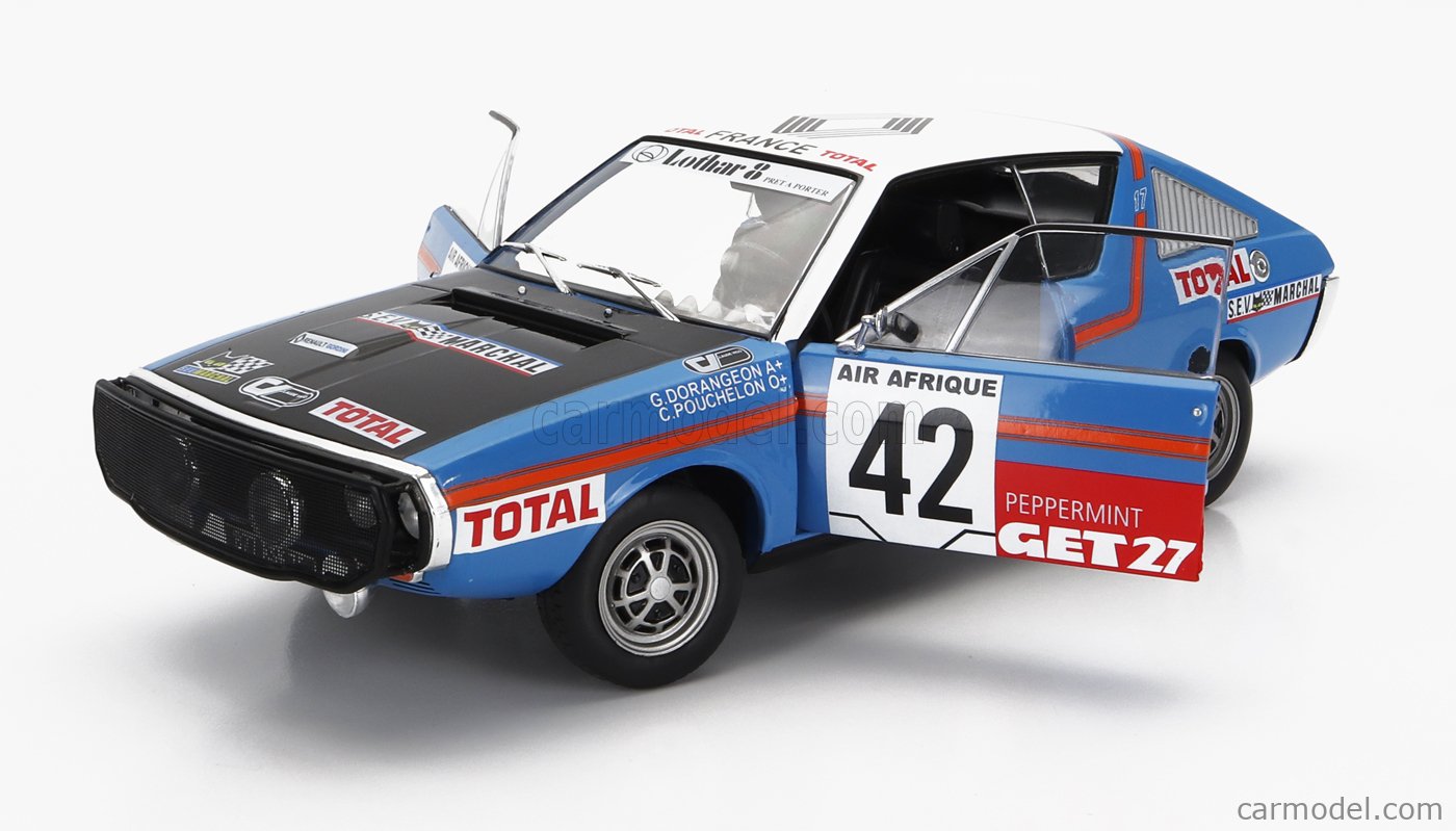 SOLIDO 1803706 Scala 1/18 | RENAULT R17 MK1 N 42 RALLY ABIDJAN NICE ...