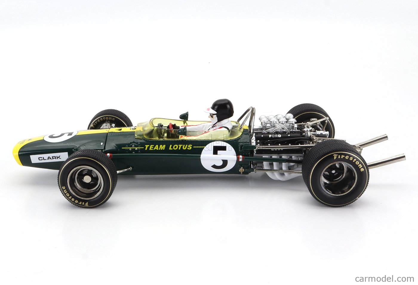 QUARTZO 18222 Scale 1/18 | LOTUS F1 49 TEAM LOTUS N 5 WINNER USA GP 1967 JIM CLARK GREEN YELLOW
