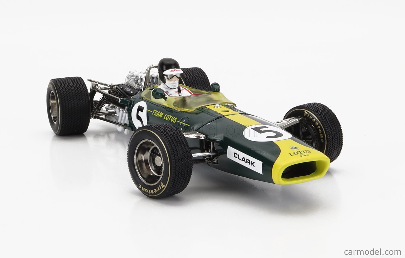 QUARTZO 18222 Scale 1/18 | LOTUS F1 49 TEAM LOTUS N 5 WINNER USA GP 1967 JIM CLARK GREEN YELLOW