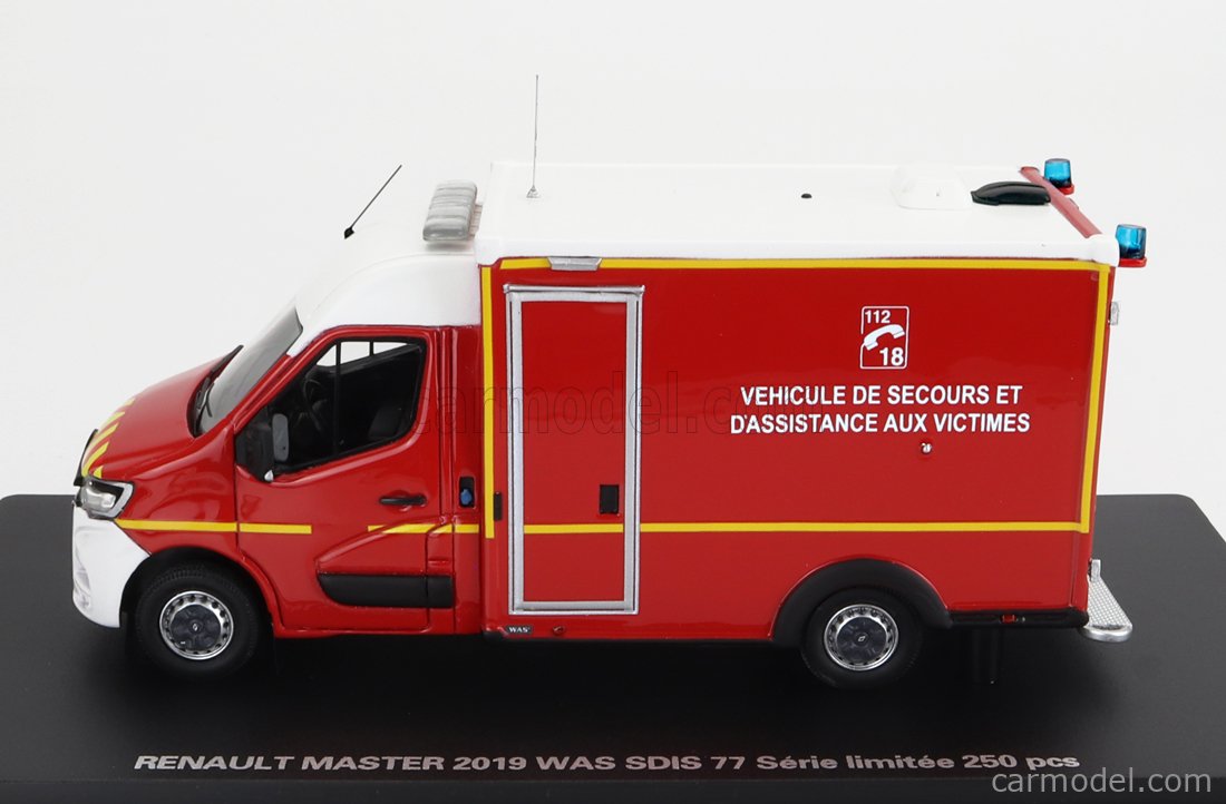 ALERTE ALERTE0143 Escala 1/43 | RENAULT MASTER VAN WAS SDIS 77 VEHICULE ...