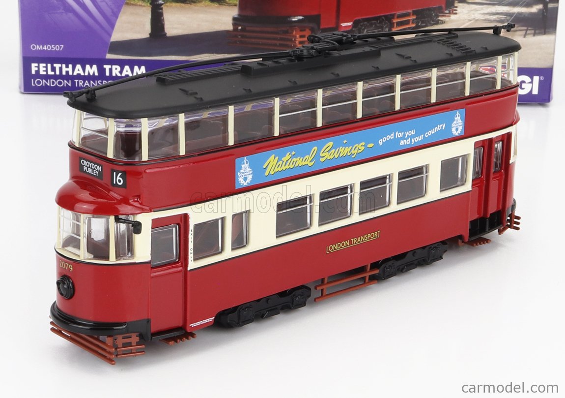 CORGI OM40507 Scale 1/76 | TRAM FELTHAM LONDON 1951 RED CREAM
