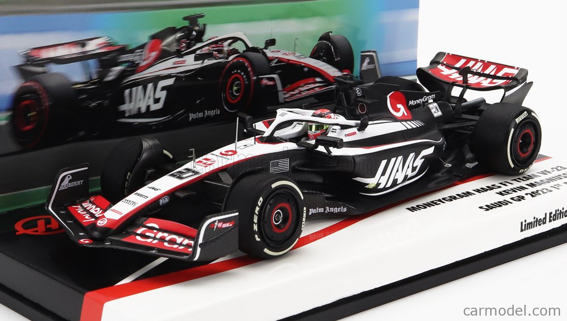 MINICHAMPS 447230120 Scale 1/43 | HAAS F1 CASCO HELMET HAAS VF-23 TEAM MONEYGRAM HAAS N 20 SAUDI ...