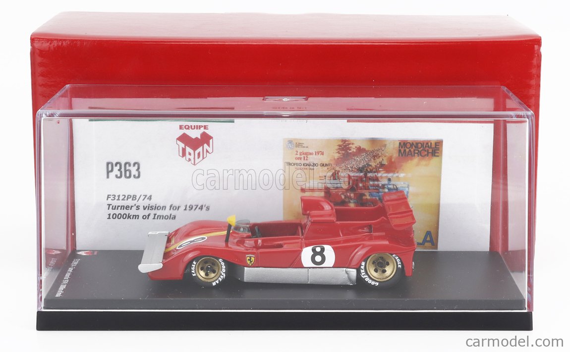 TRON P363 Scale 1/43 | FERRARI F312PB N 8 RACING 1000km IMOLA 1974 RED