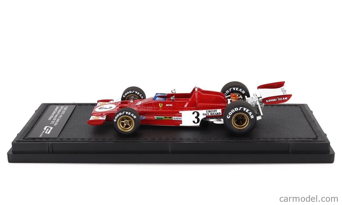 GP-REPLICAS GP43-042C Scale 1/43 | FERRARI F1 312B3 N 3 5th FRENCH GP 1973 JACKY ICKX RED