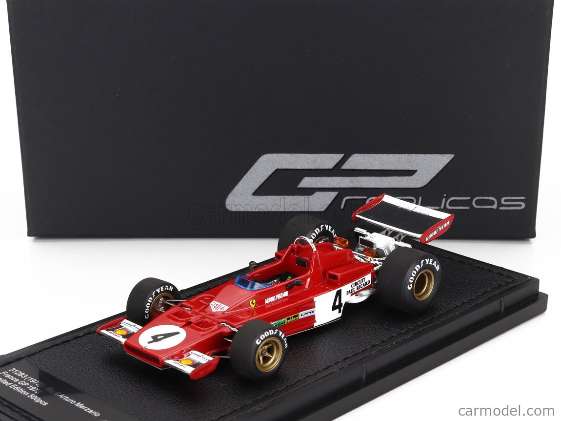GP-REPLICAS GP43-042D Scale 1/43 | FERRARI F1 312B3 N 4 FRENCH GP 1973 ARTURO MERZARIO RED