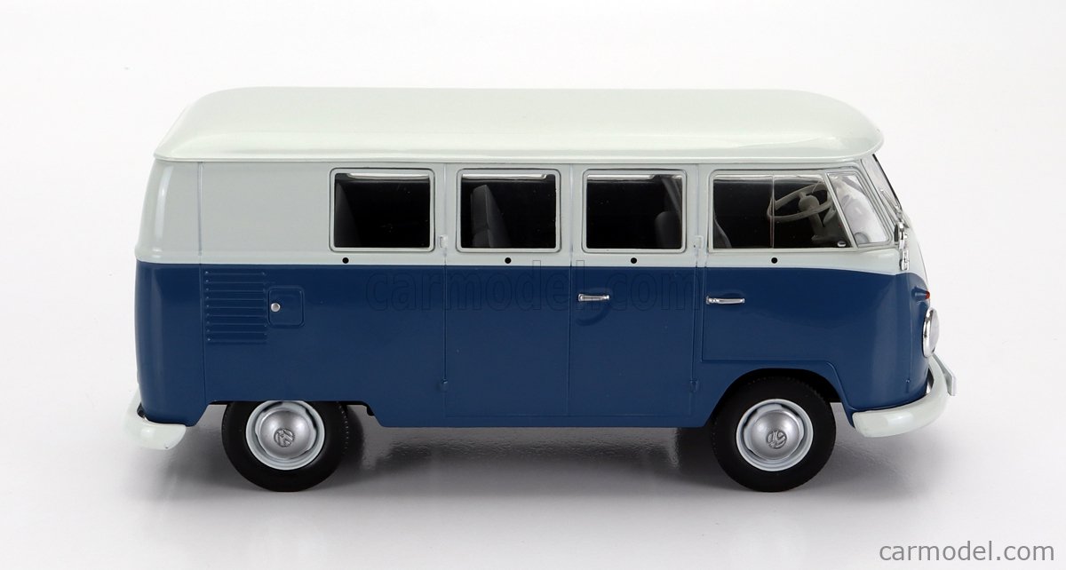 WHITEBOX WB124179 Scale 1/24 | VOLKSWAGEN T1 COMBI MINIBUS 1962 WHITE BLUE