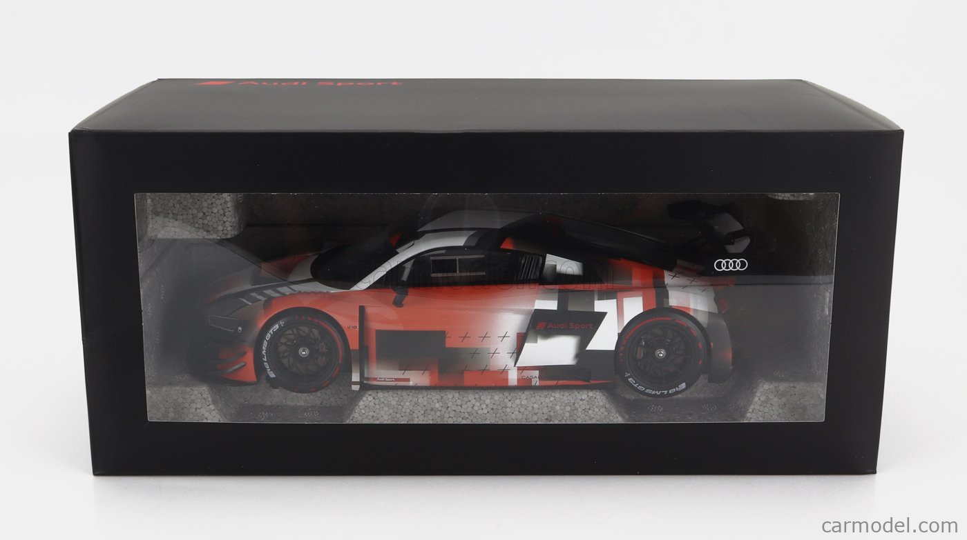 SPARK-MODEL 5022200251 Scale 1/18 | AUDI R8 LMS GT3 EVO II PRESENTATION 2022 WHITE RED BLACK