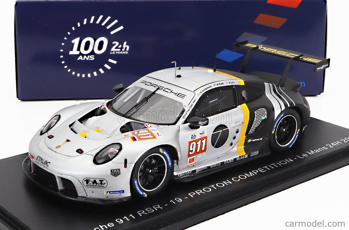 SPARK-MODEL S8771 Scale 1/43 | PORSCHE 911 991-2 RSR-19 4.2L TEAM PROTON COMPETITION N 911 24h ...