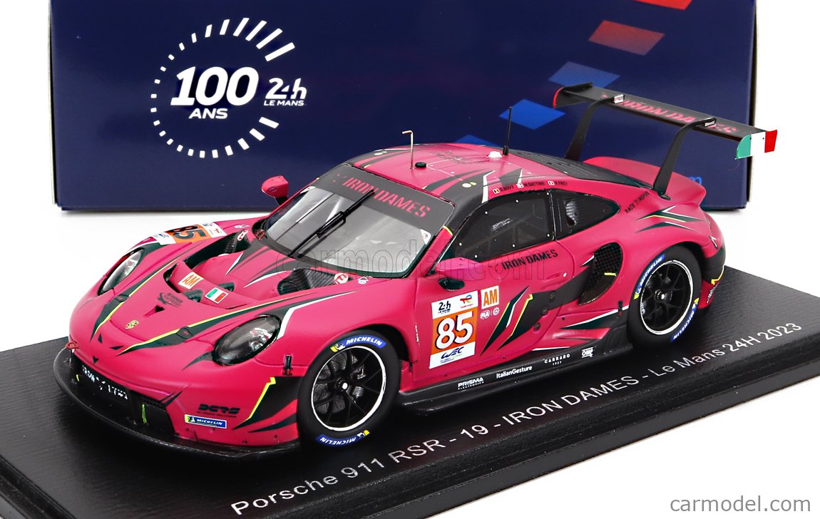SPARK-MODEL S8766 Scale 1/43 | PORSCHE 911 991-2 RSR-19 4.2L TEAM IRON DAMES N 85 24h LE MANS ...