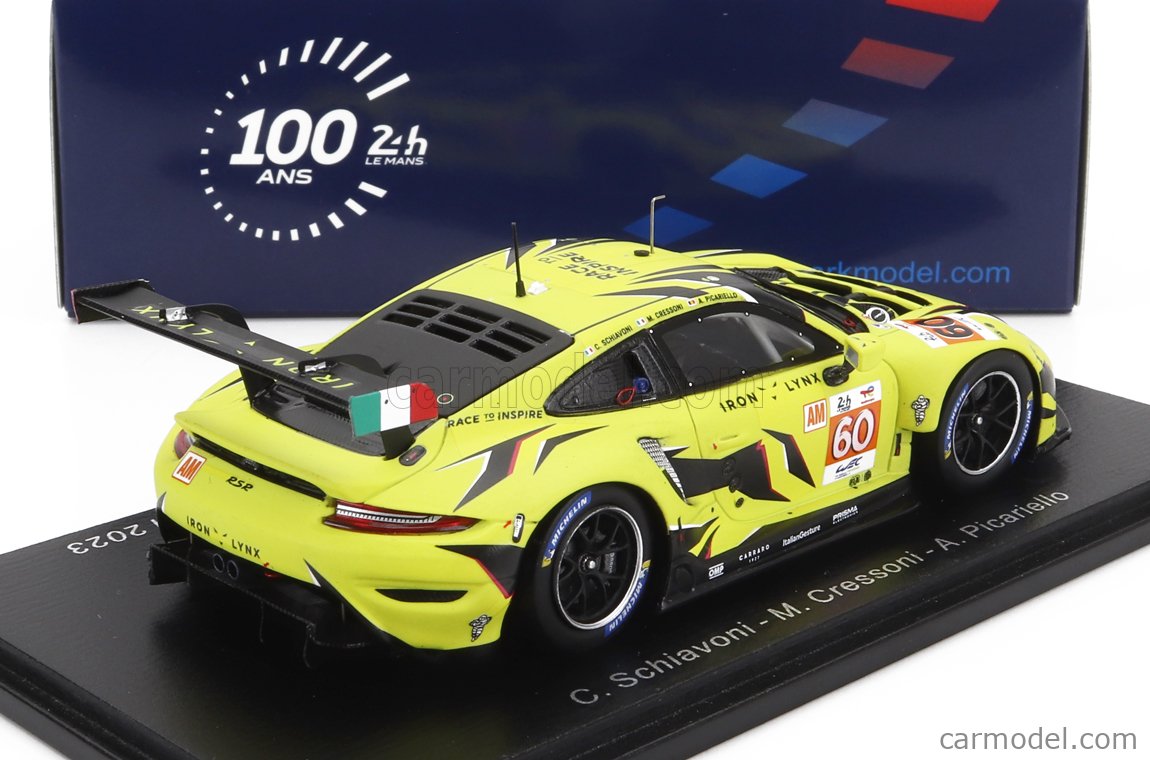 SPARK-MODEL S8763 Echelle 1/43 | PORSCHE 911 991-2 RSR-19 4.2L TEAM IRON LYNX N 60 24h LE MANS ...