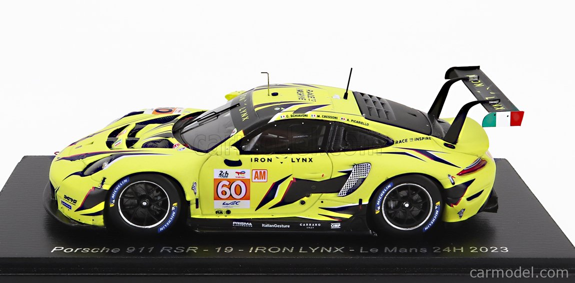SPARK-MODEL S8763 Scala 1/43 | PORSCHE 911 991-2 RSR-19 4.2L TEAM IRON LYNX N 60 24h LE MANS ...