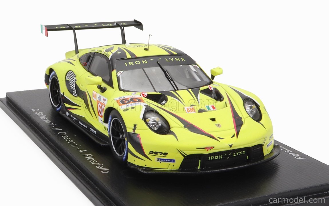 SPARK-MODEL S8763 Scala 1/43 | PORSCHE 911 991-2 RSR-19 4.2L TEAM IRON LYNX N 60 24h LE MANS ...