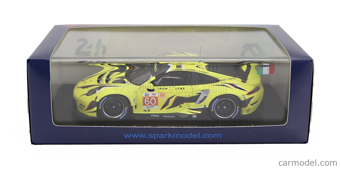 SPARK-MODEL S8763 Scala 1/43 | PORSCHE 911 991-2 RSR-19 4.2L TEAM IRON LYNX N 60 24h LE MANS ...