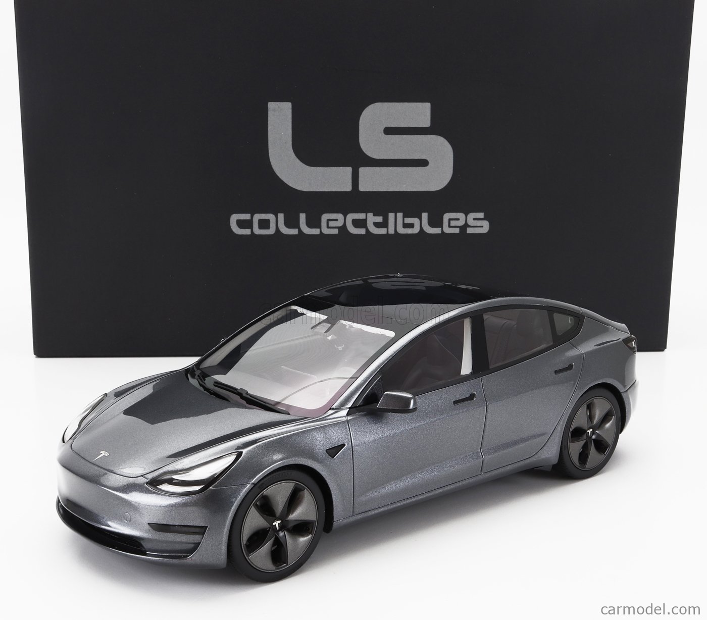 LS-COLLECTIBLES LS086E Scala 1/18 | TESLA MODEL 3 2021 MIDNIGHT SILVER MET
