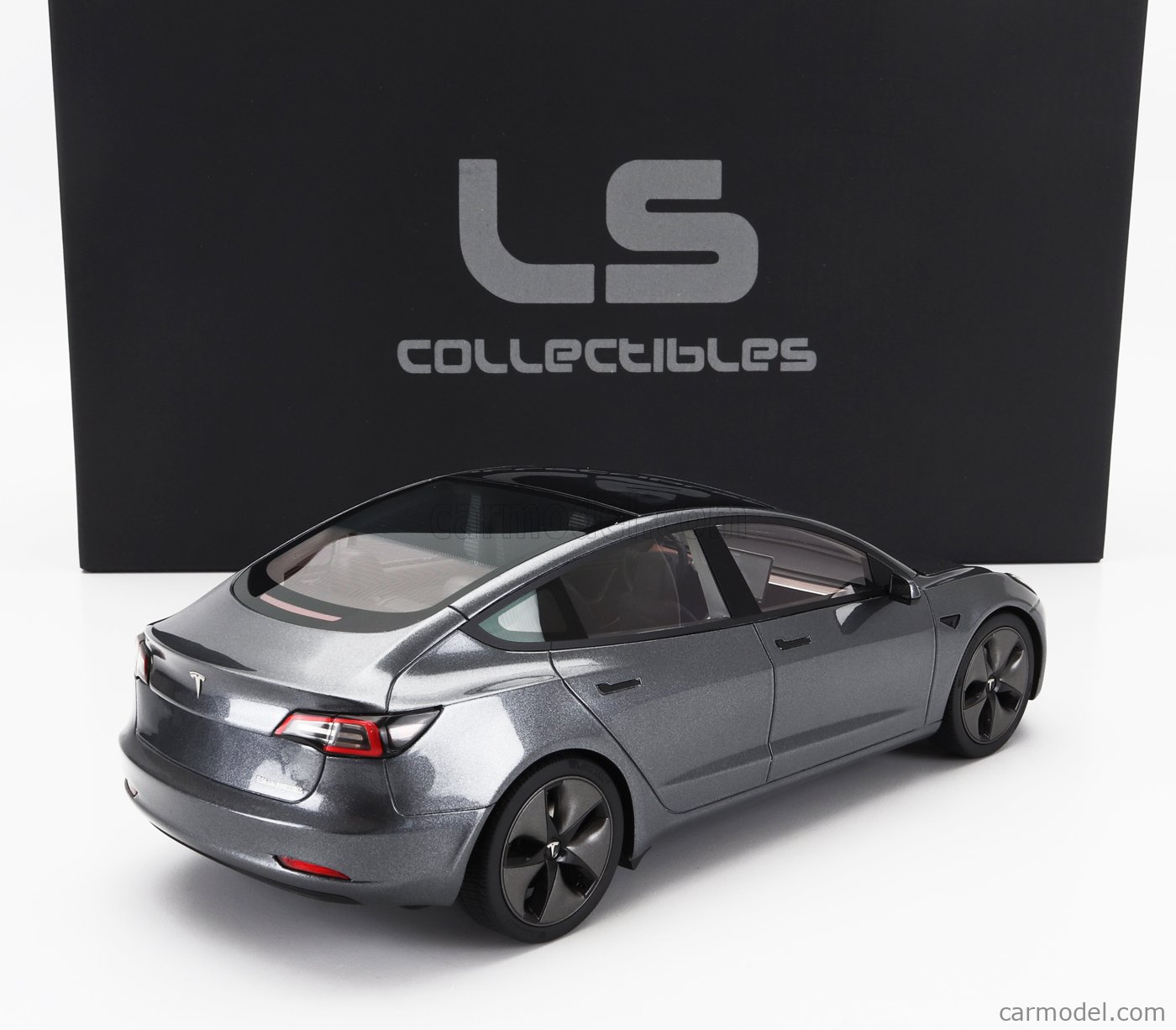 LS-COLLECTIBLES LS086E Scala 1/18 | TESLA MODEL 3 2021 MIDNIGHT SILVER MET