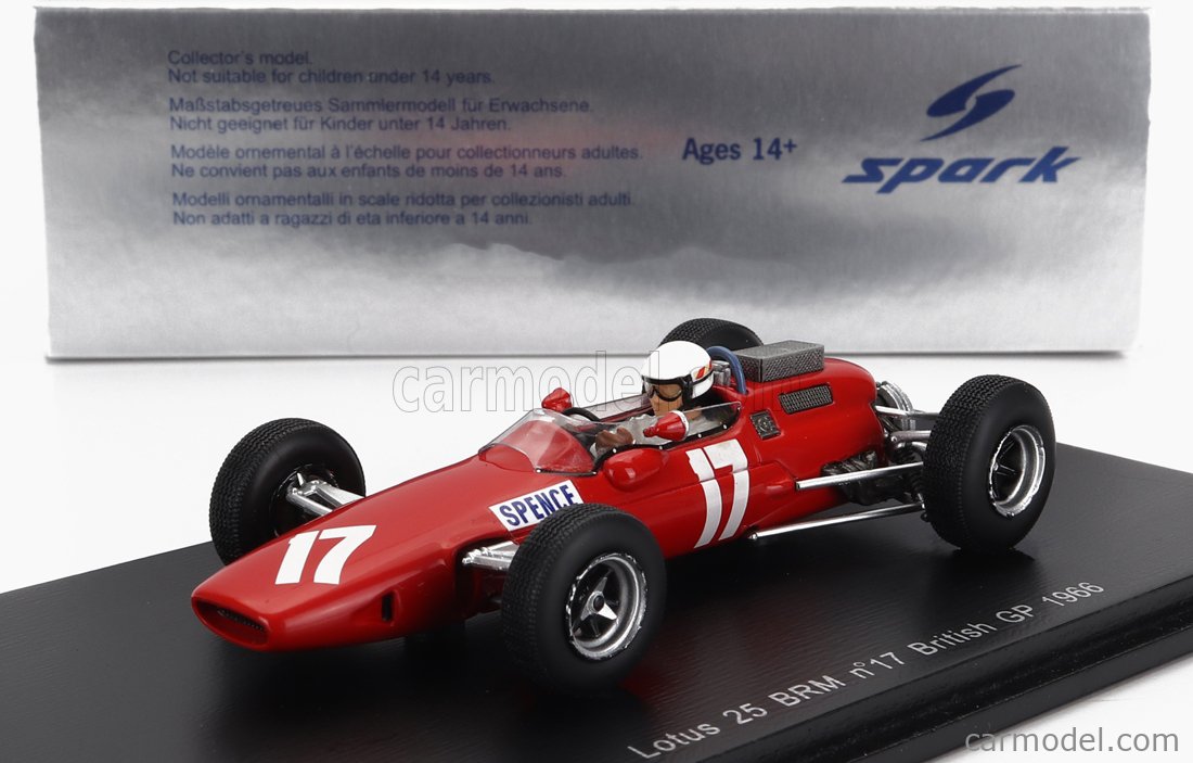 SPARK-MODEL S1853 Echelle 1/43 | LOTUS F1 25 BRM N 17 BRITISH GP 1966 ...
