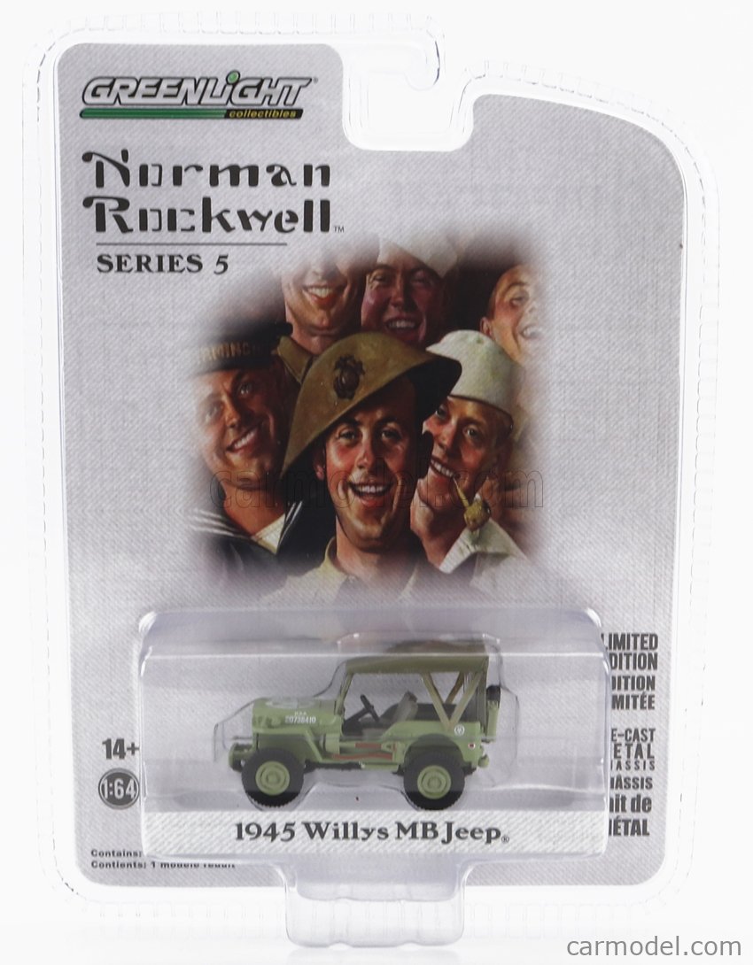 GREENLIGHT 54080B Scale 1/64 | JEEP WILLYS US ARMY 1945 MILITARY GREEN