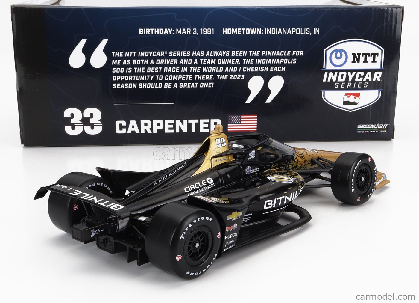 GREENLIGHT 11216 Scale 1/18 | CHEVROLET TEAM ED CARPENTER RACING N 33 ...