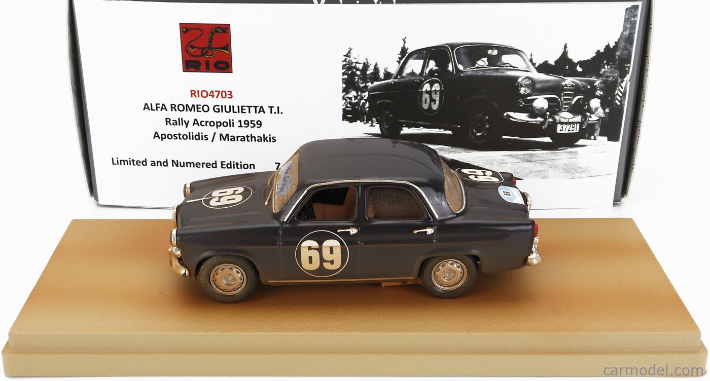 RIO-MODELS 4703 Scale 1/43 | ALFA ROMEO GULIETTA T.I. N 69 RALLY ...