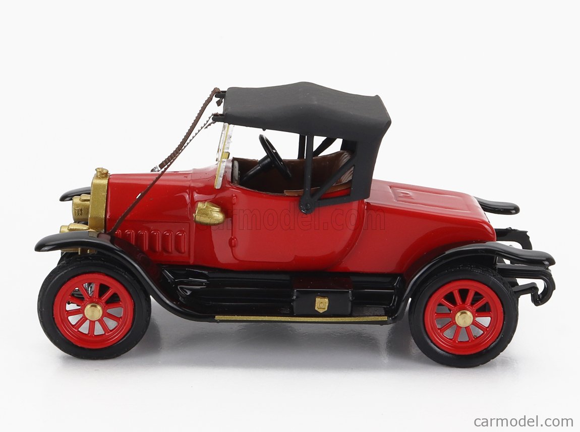 RIO-MODELS 4702 Scale 1/43 | FIAT TIPO 0 SPIDER CLOSED 1912 RED BLACK