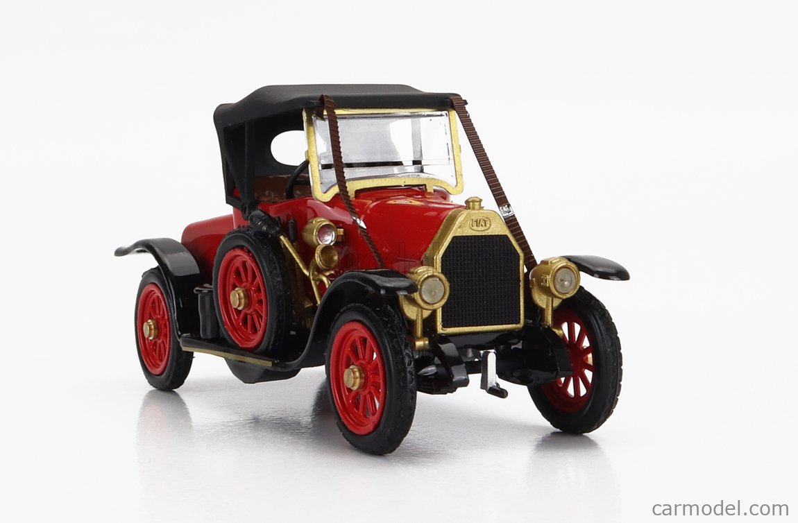 RIO-MODELS 4702 Scale 1/43 | FIAT TIPO 0 SPIDER CLOSED 1912 RED BLACK