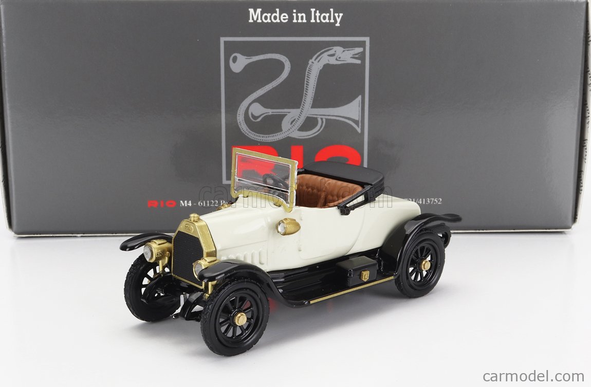 RIO-MODELS 4701 Scale 1/43 | FIAT TIPO 0 SPIDER OPEN 1912 WHITE