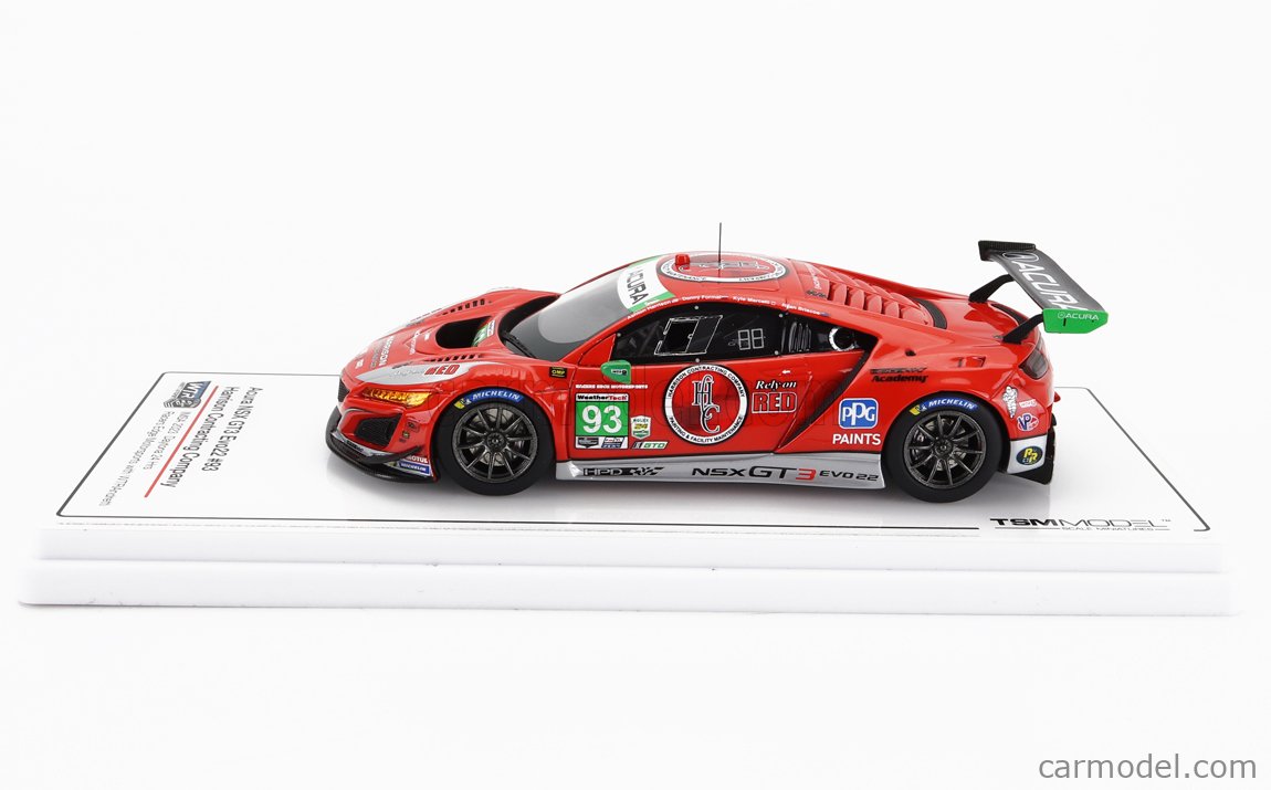 TRUESCALE TSM430758 Scale 1/43 | ACURA NSX GT3 EVO22 TEAM RACERS EDGE N ...