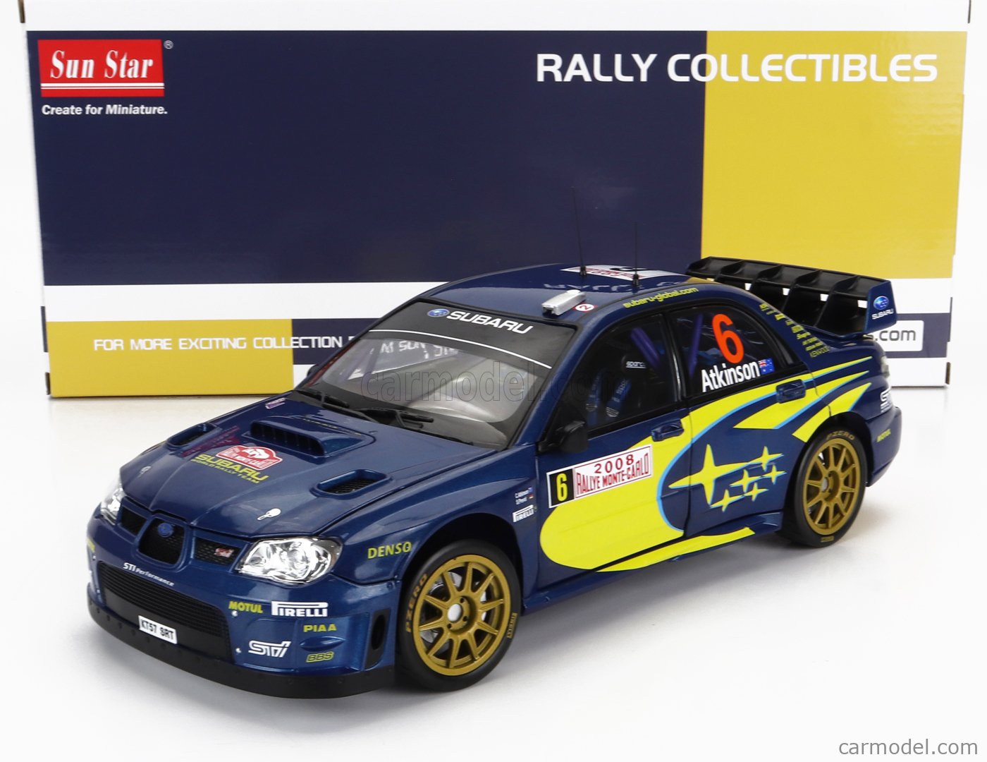 SUN-STAR 05581 Scale 1/18 | SUBARU IMPREZA WRC07 N 6 3rd RALLY ...