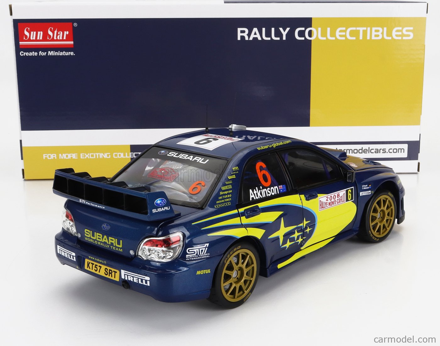 SUN-STAR 05581 Scale 1/18 | SUBARU IMPREZA WRC07 N 6 3rd RALLY ...