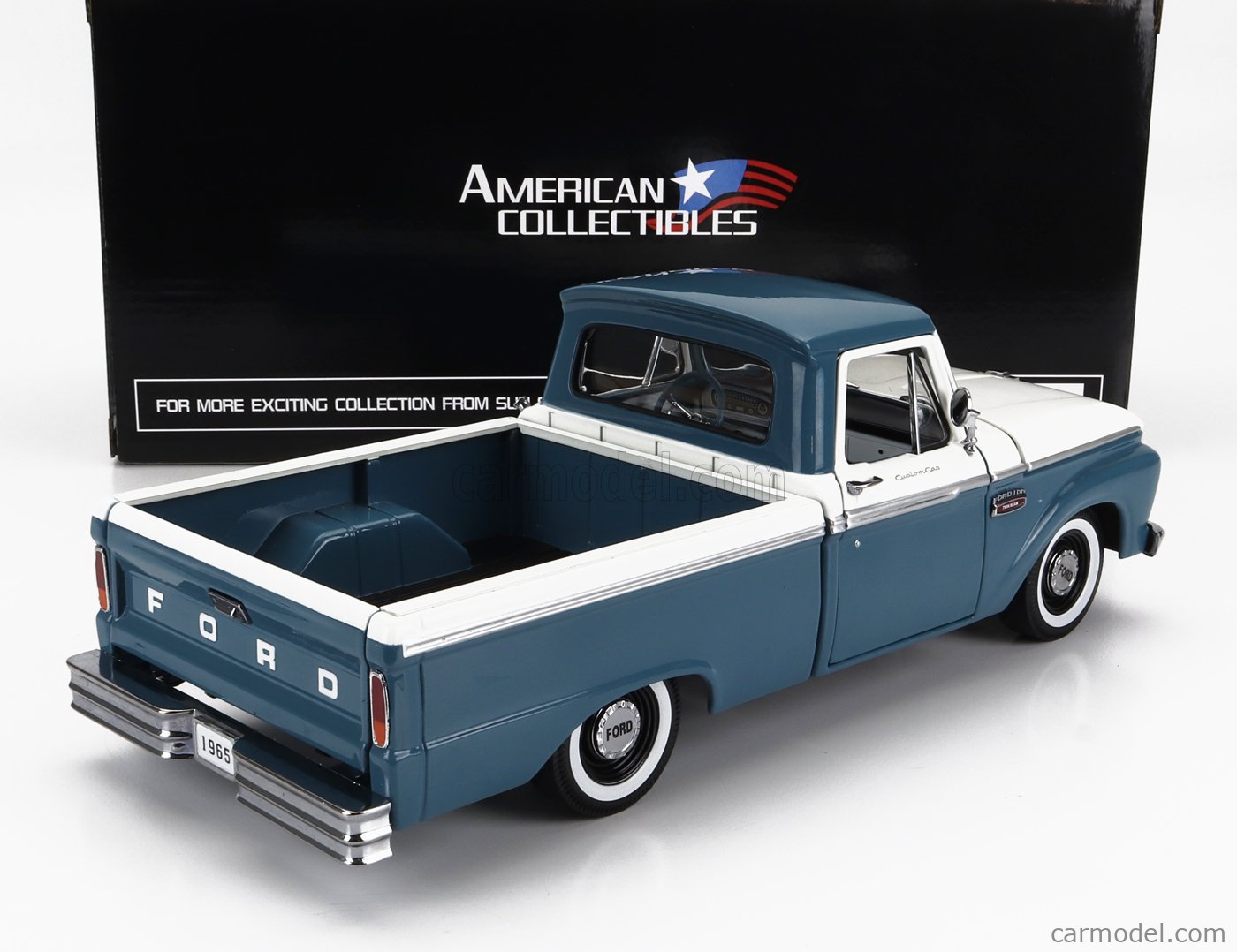 SUN-STAR 01303 Scale 1/18 | FORD USA F-100 CUSTOM CAB PICK-UP 1965 BLUE WHITE