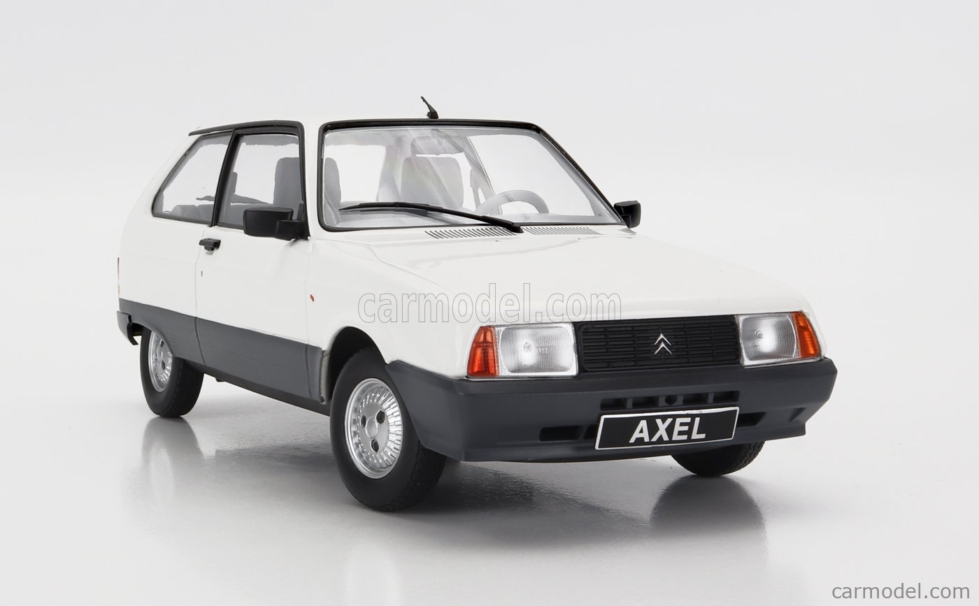 TRIPLE9 T9-1800337 Scale 1/18 | CITROEN AXEL 12 TRS 1990 WHITE GREY