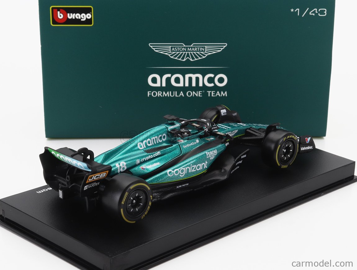 BURAGO 18-38091-S Scale 1/43 | ASTON MARTIN F1 AMR23 TEAM ARAMCO COGNIZANT N 18 SEASON 2023 ...