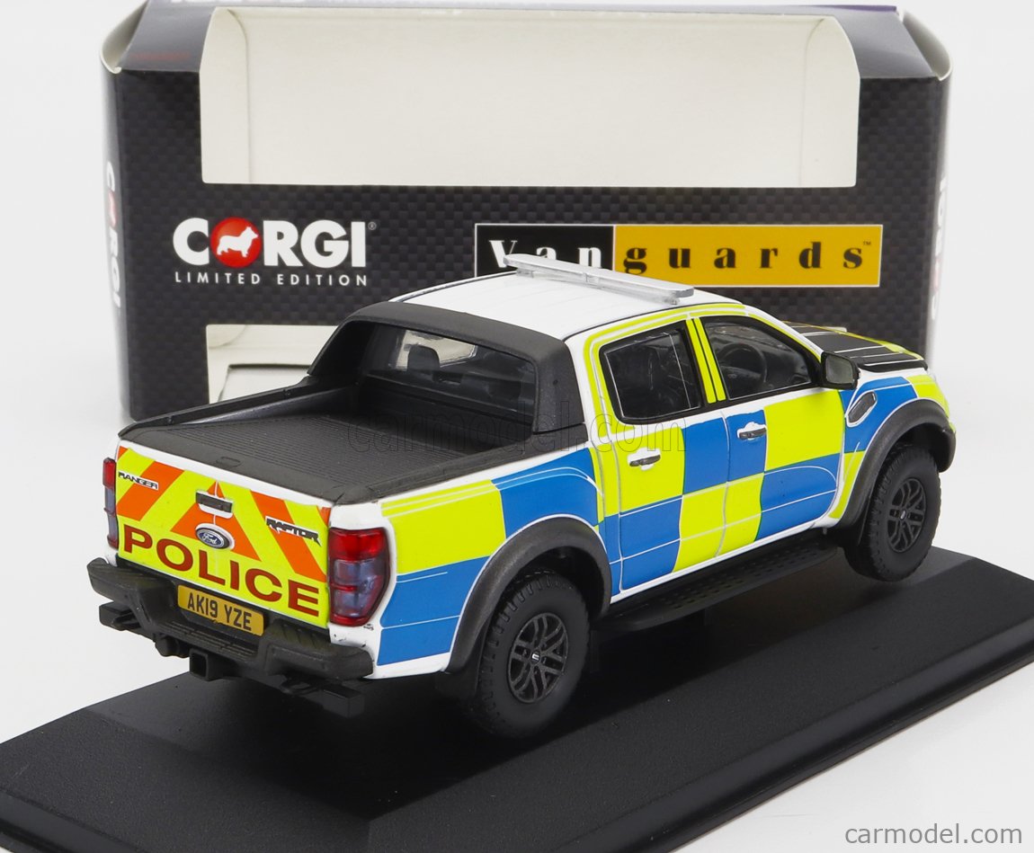 VANGUARDS VA15202 Scale 1/43 | FORD USA RANGE RAPTOR PICK-UP POLICE ...