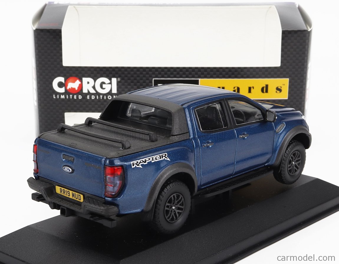 VANGUARDS VA15201 Scale 1/43 | FORD USA RANGE RAPTOR PICK-UP 2022 BLUE MET