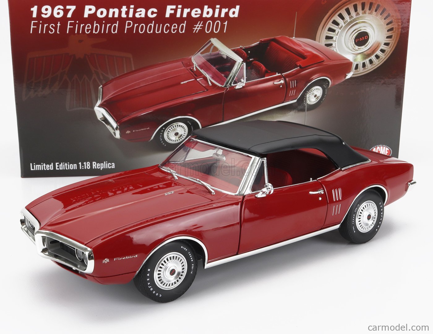 ACME-MODELS A1805218 Escala 1/18 | PONTIAC FIREBIRD CABRIOLET 1967 RED