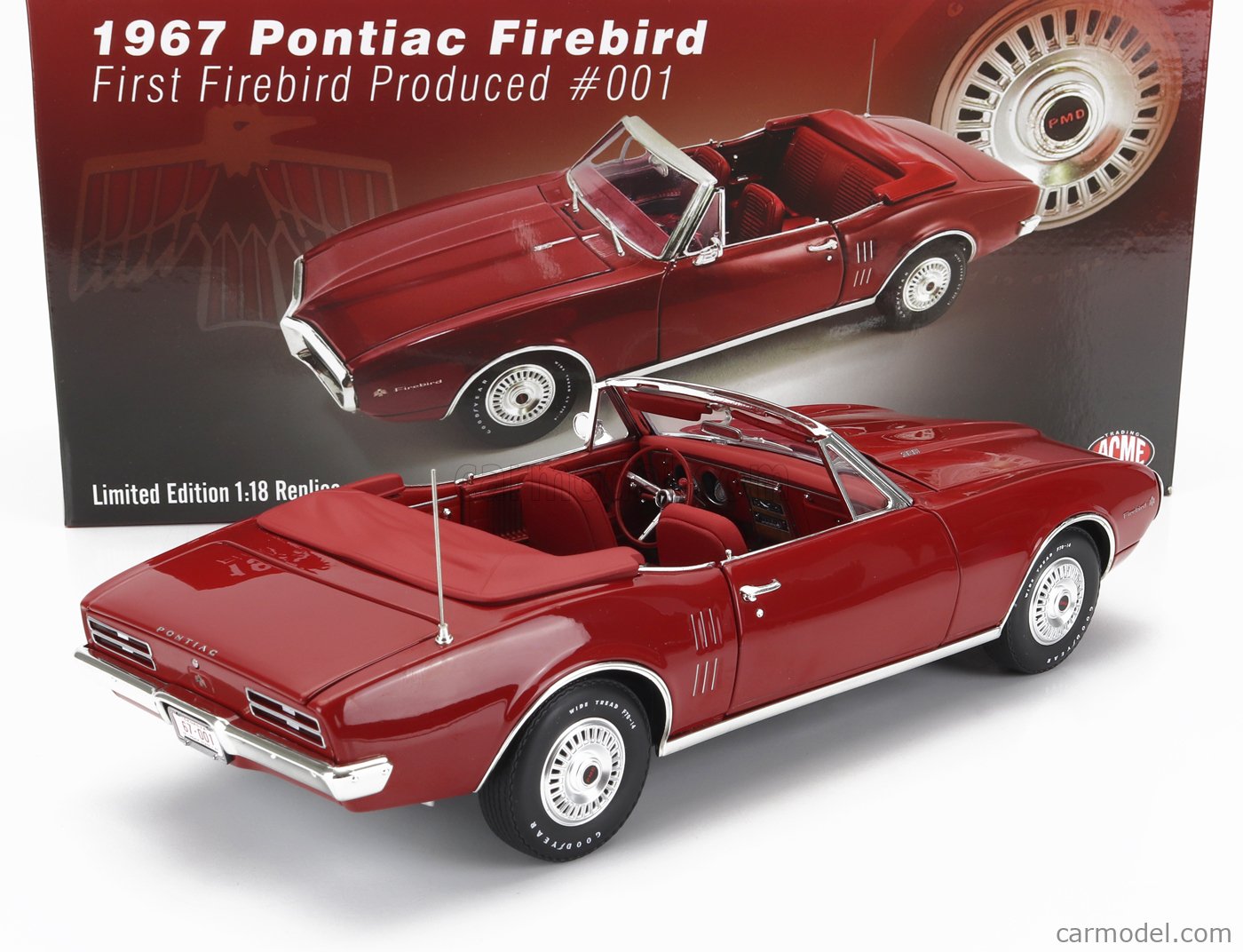ACME-MODELS A1805218 Scale 1/18 | PONTIAC FIREBIRD CABRIOLET 1967 RED