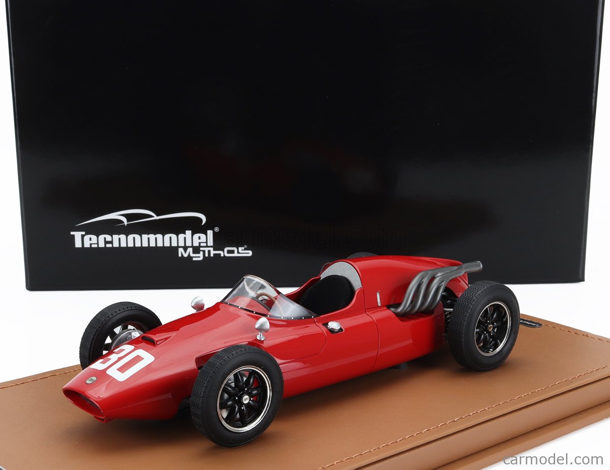 TECNOMODEL TM18-298A Scale 1/18 | COOPER F1 T51 N 30 FRENCH GP 1960 GINO MUNARON RED