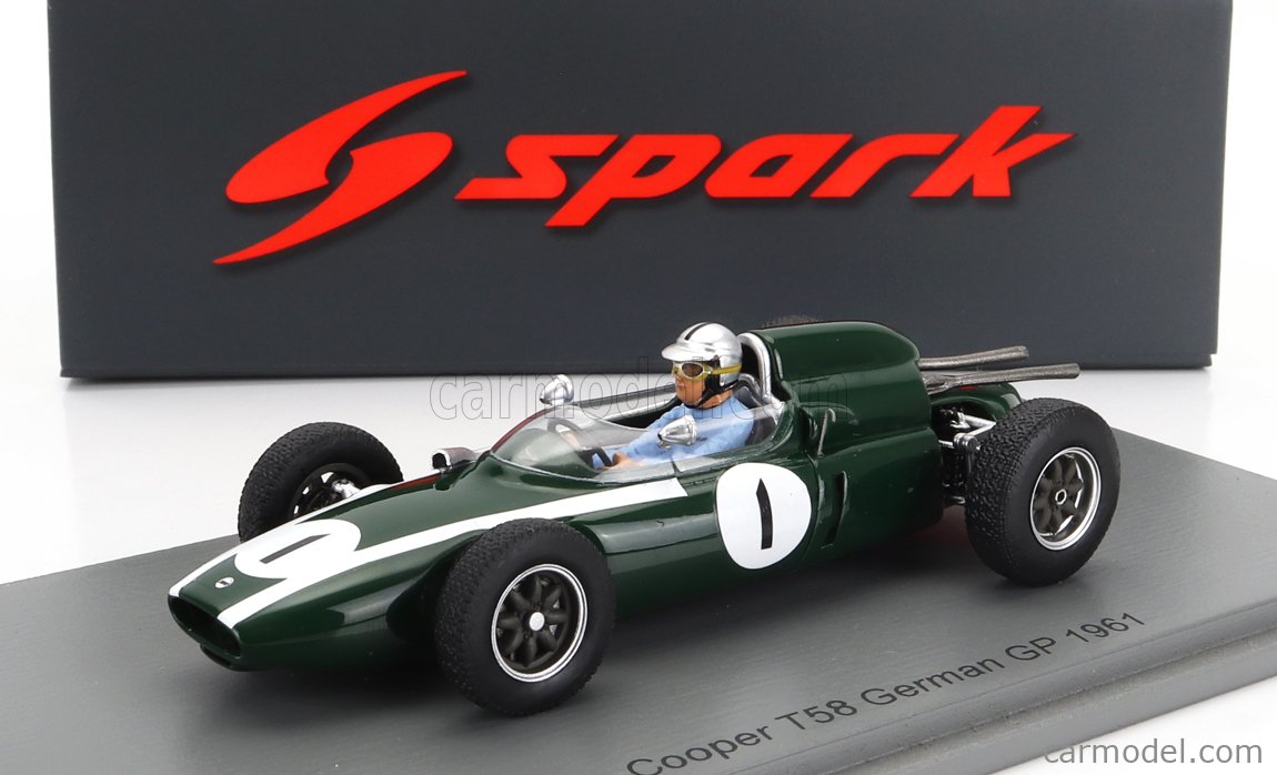 SPARK-MODEL S8074 Scale 1/43 | COOPER F1 T58 N 1 GERMANY GP 1961 J.BRABHAM BLUE