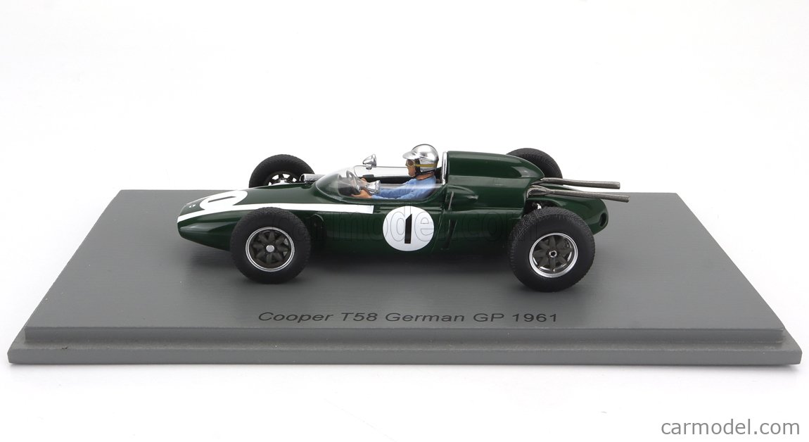 SPARK-MODEL S8074 Scale 1/43 | COOPER F1 T58 N 1 GERMANY GP 1961 J.BRABHAM BLUE