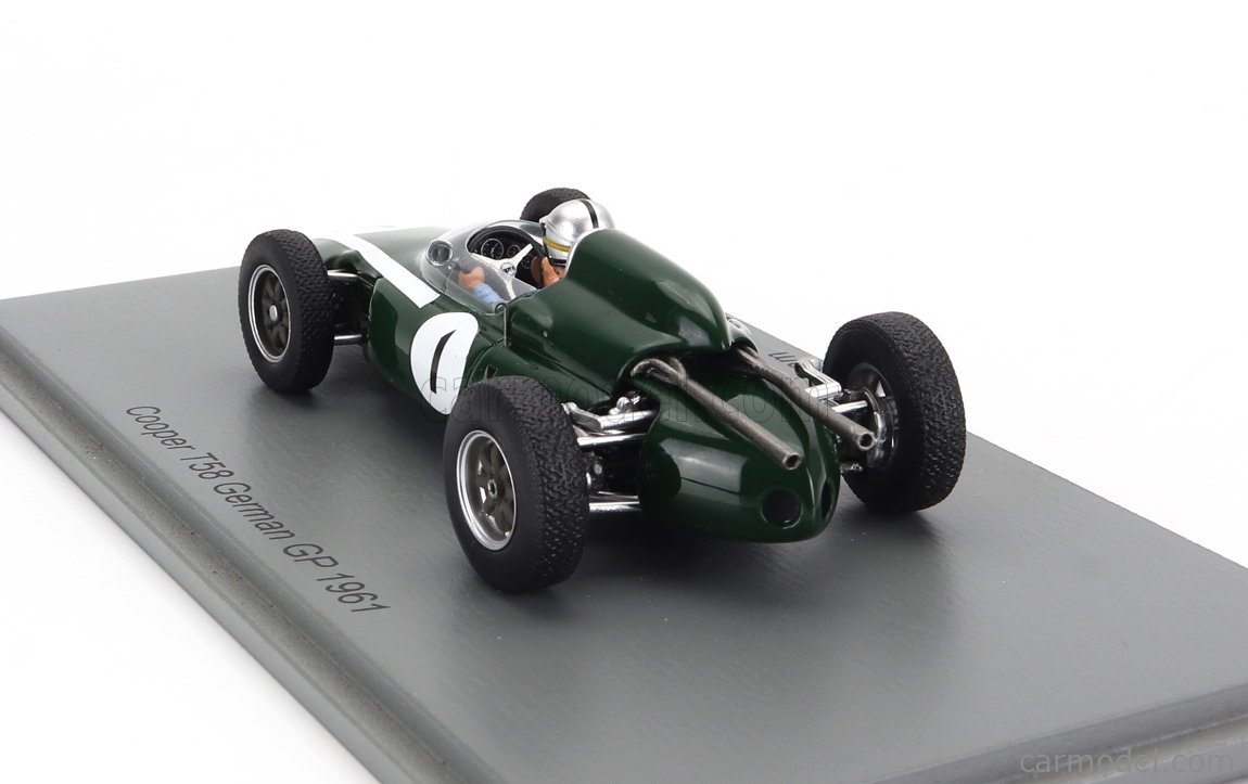 SPARK-MODEL S8074 Scale 1/43 | COOPER F1 T58 N 1 GERMANY GP 1961 J.BRABHAM BLUE
