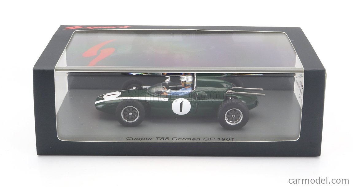 SPARK-MODEL S8074 Scale 1/43 | COOPER F1 T58 N 1 GERMANY GP 1961 J.BRABHAM BLUE