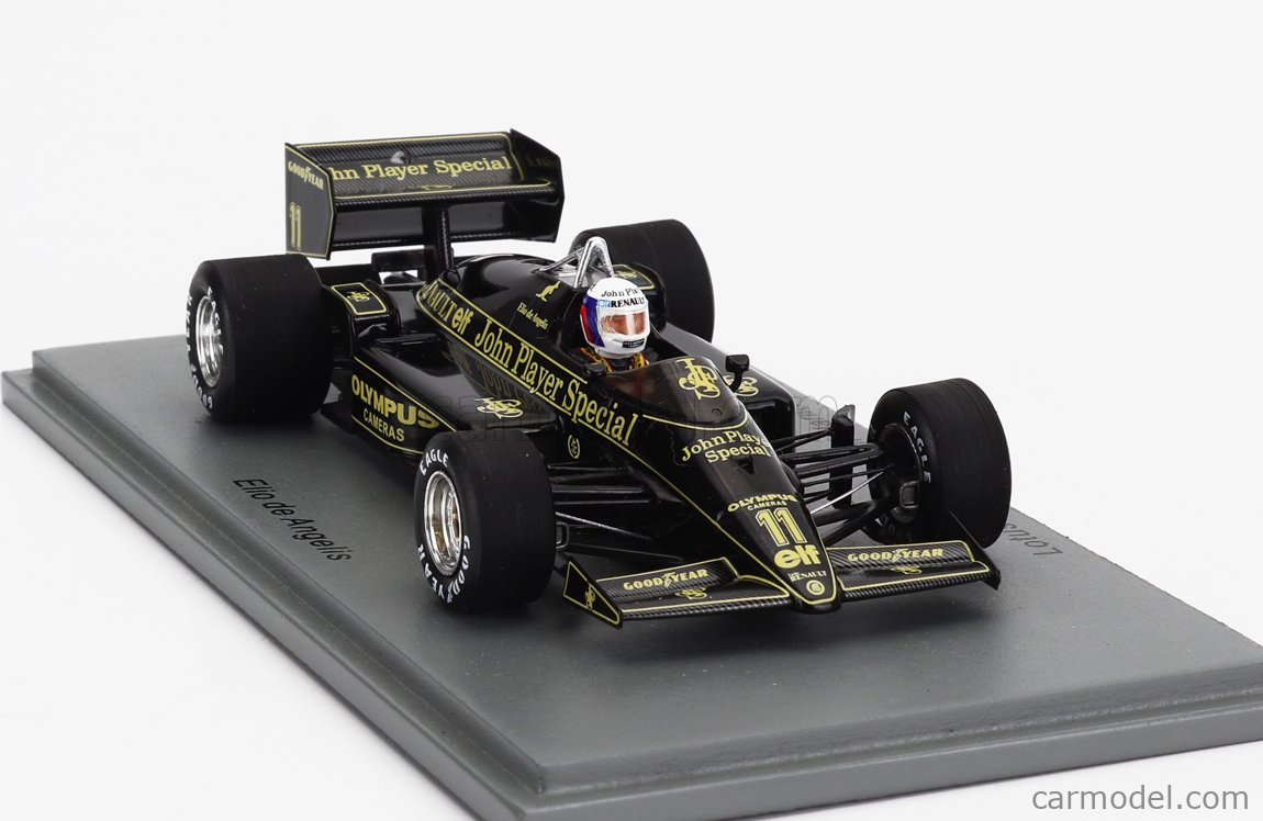 SPARK-MODEL S7153 Scale 1/43 | LOTUS F1 97T N 11 WINNER SAN MARINO GP 1985 E.DE ANGELIS BLACK