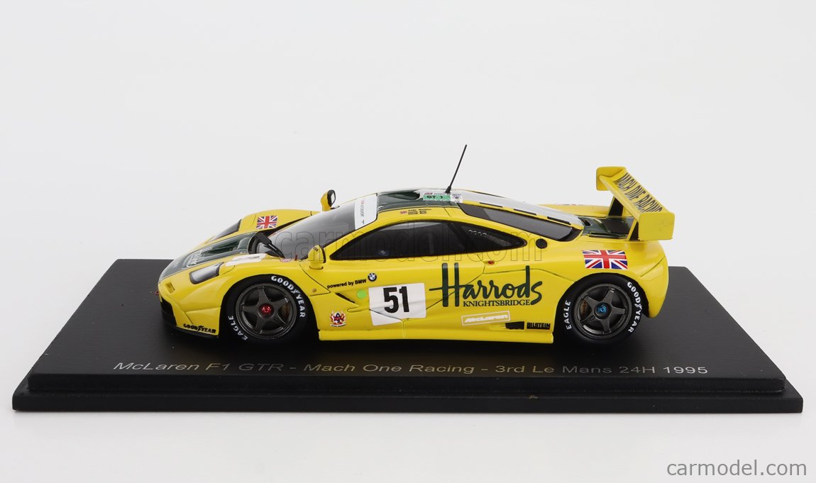 SPARK-MODEL S6675 Scale 1/43 | McLAREN F-1 GTR BMW S70 6.1L V12 TEAM HARRODS MACH ONE RACING N ...