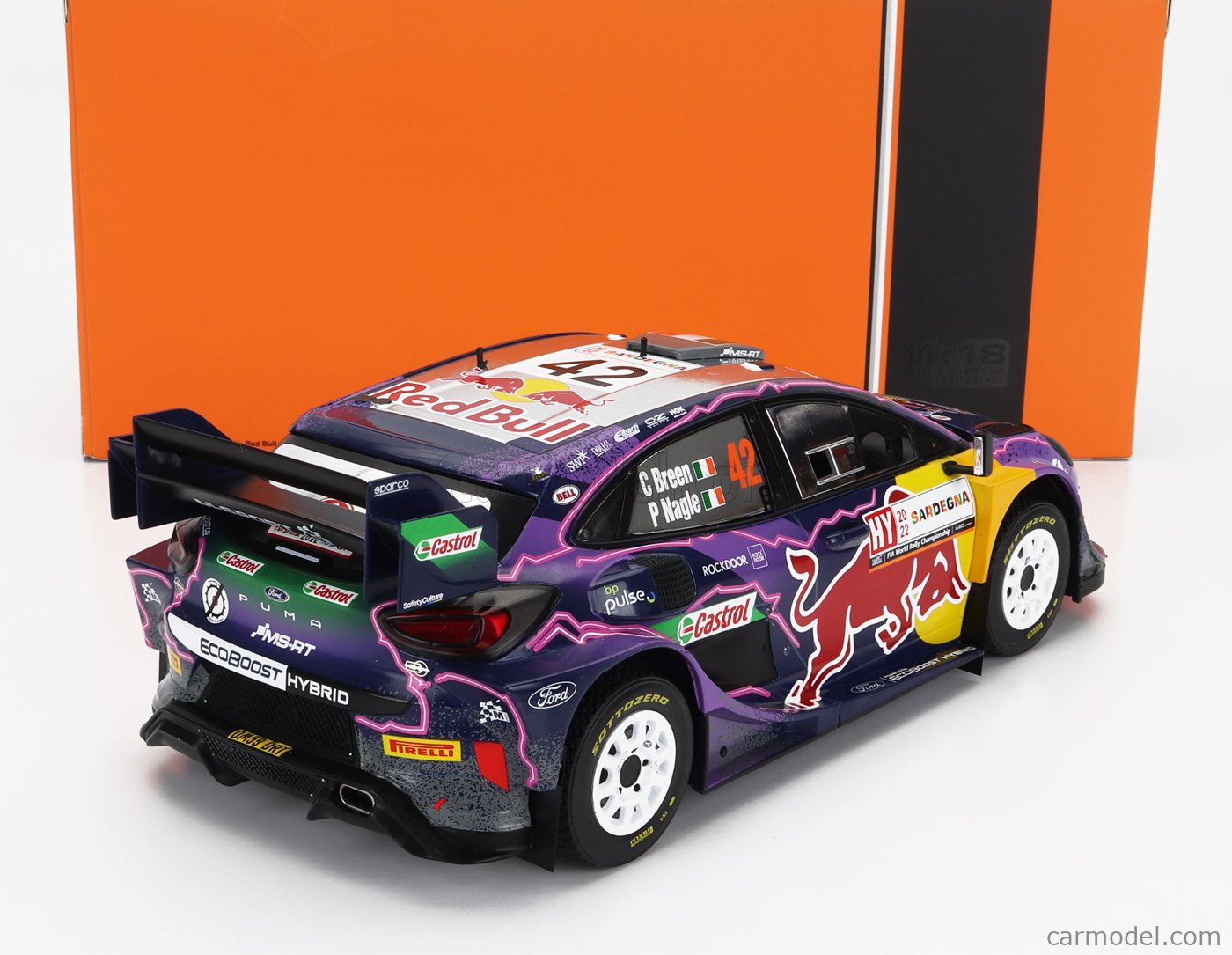IXO-MODELS 18RMC137.22 Escala 1/18 | FORD ENGLAND PUMA RALLY1 RED BULL ...